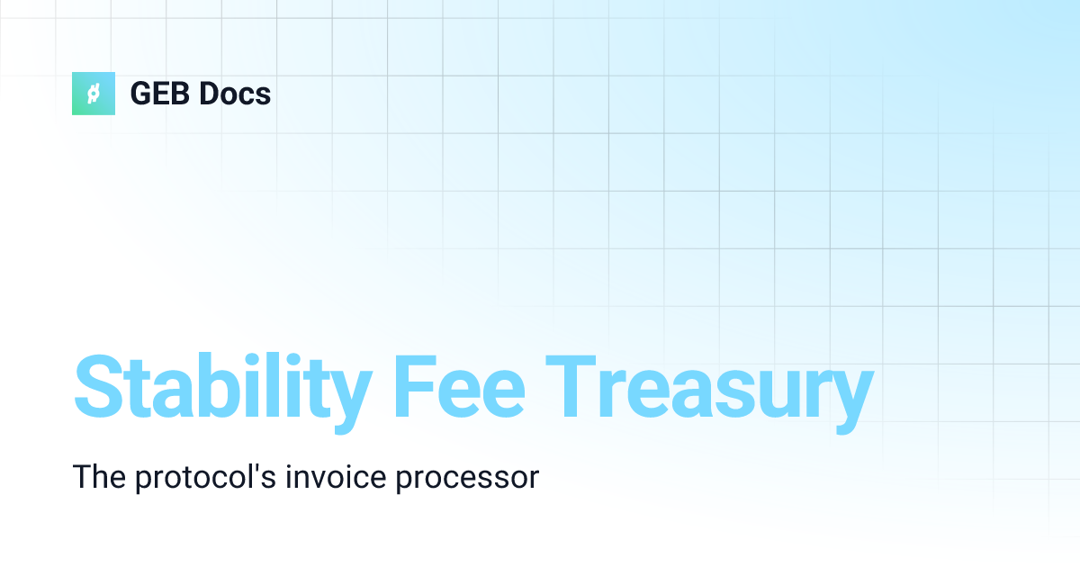 Stability Fee Treasury | GEB Docs